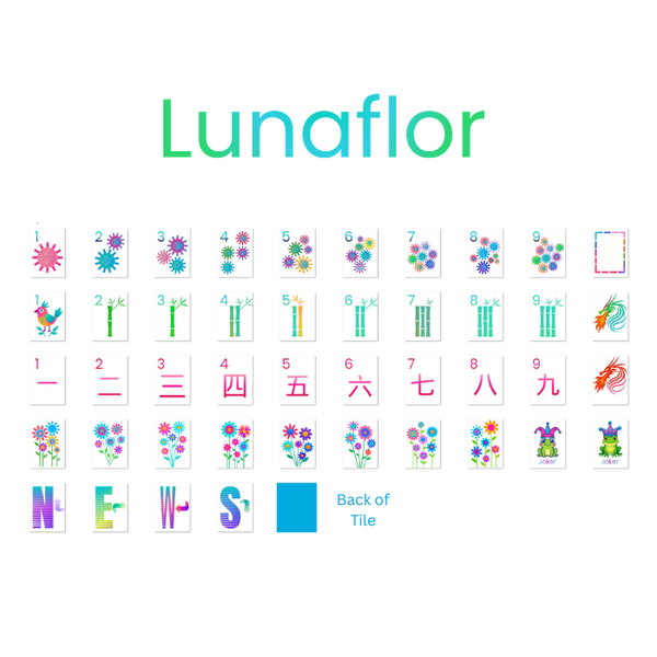 Lunaflor Mahjong Tiles - 160 American Mahjong Tiles – Mahjong Studios